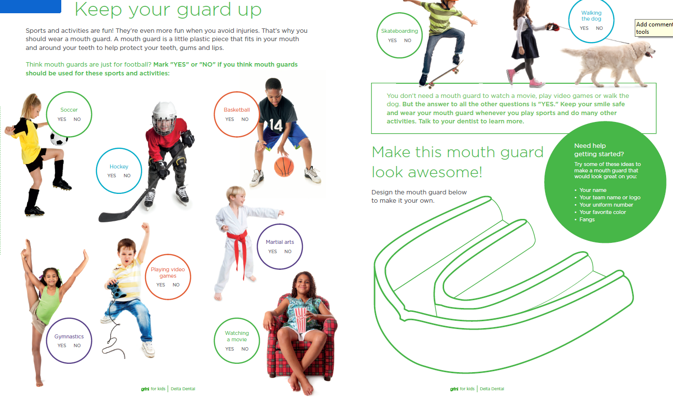 Mouth Safety: Handouts and Worksheets - Healthy Smile Learning