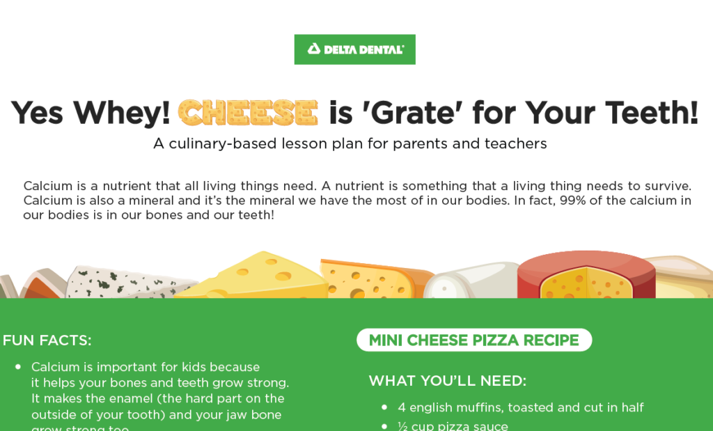 Nutrition and Your Smile: Handouts and Dental Worksheets - Healthy ...