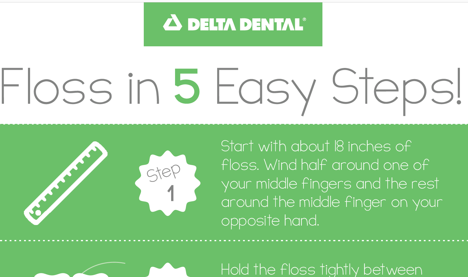 Floss in 5 Easy Steps | Dental Worksheet - Healthy Smile Learning
