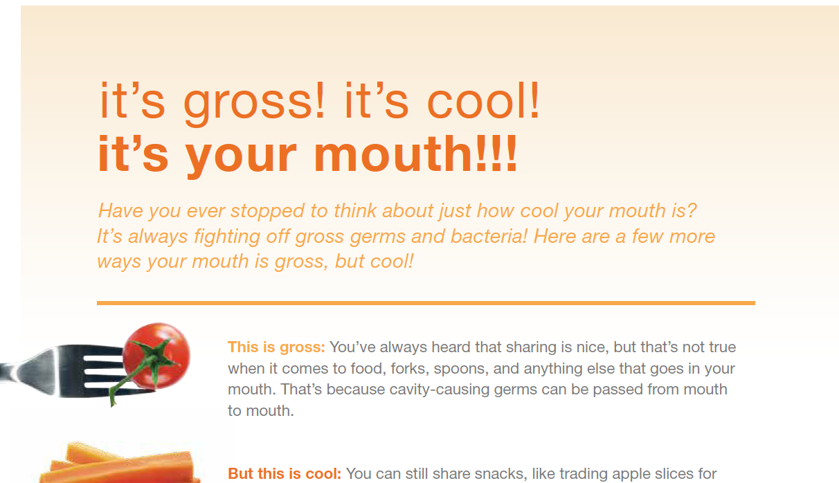 Your Mouth, Teeth, and Body: Handouts and Worksheets - Healthy Smile ...