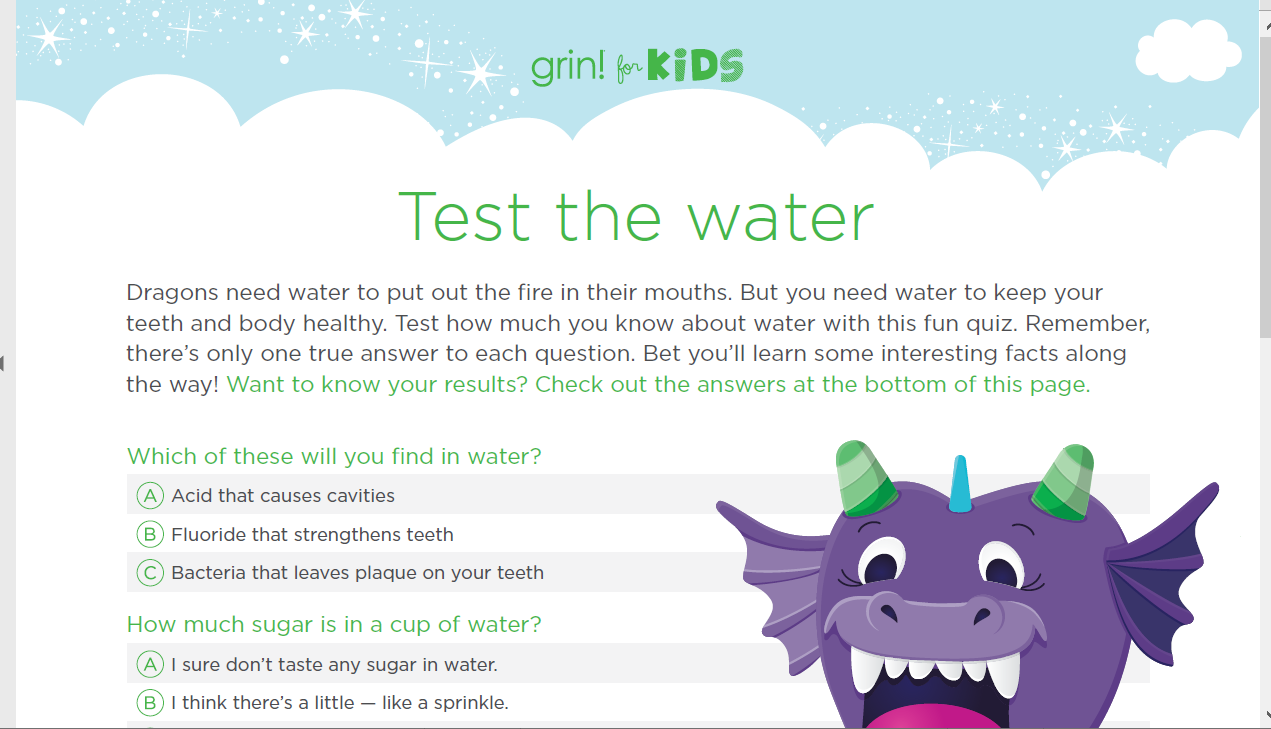 Nutrition and Your Smile: Dental Worksheets - Healthy Smile Learning