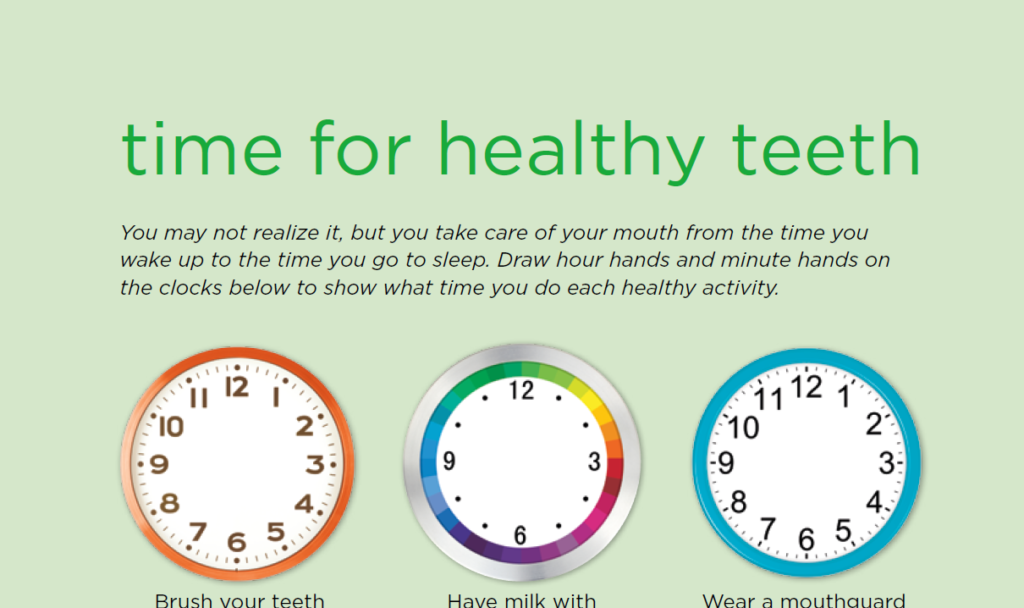 Your Mouth, Teeth, and Body: Handouts and Worksheets - Healthy Smile ...