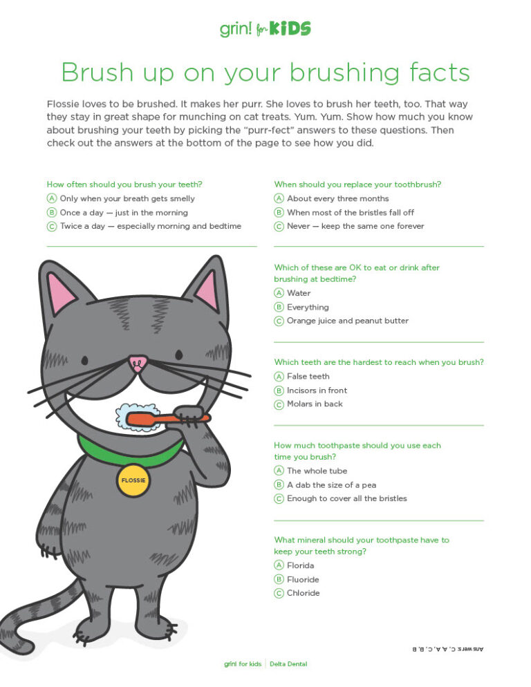 Brushing & Flossing: Handouts and Worksheets - Healthy Smile Learning
