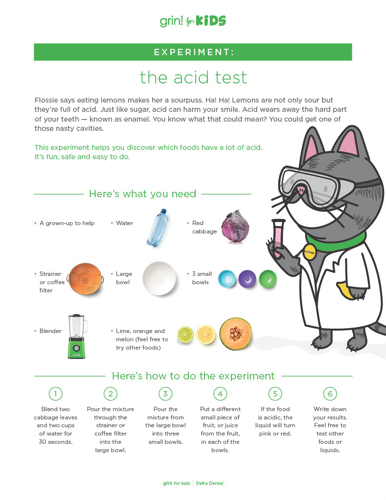 Nutrition and Your Smile: Handouts and Dental Worksheets - Healthy ...