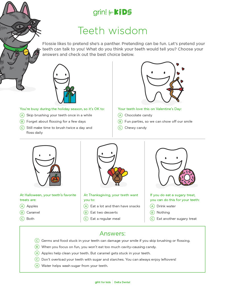 Your Mouth, Teeth, and Body: Handouts and Worksheets - Healthy Smile Learning