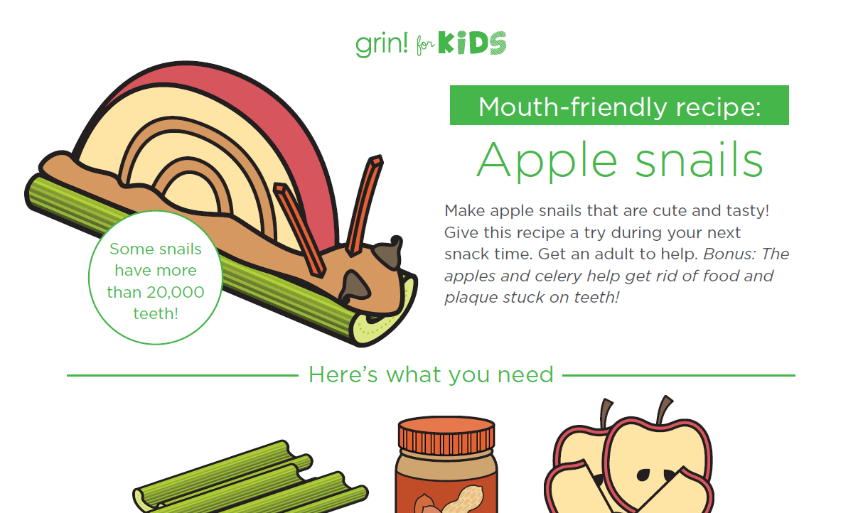 Nutrition and Your Smile : Handouts and Worksheets - Healthy Smile Learning