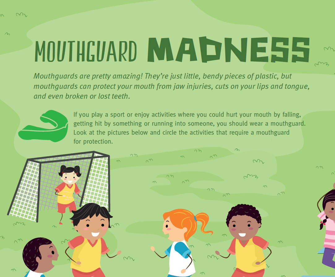 Mouth Safety - Handouts and Worksheets - Healthy Smile Learning