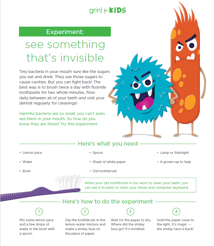 Dental Hygiene: Bacteria, Germs and Your Smile Worksheets - Healthy ...